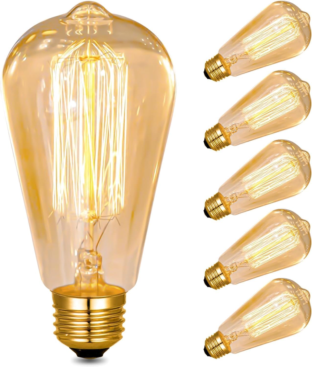 Neviland E27 Vintage Light Bulbs Large Edison Screw Bulb - Squirrel ...