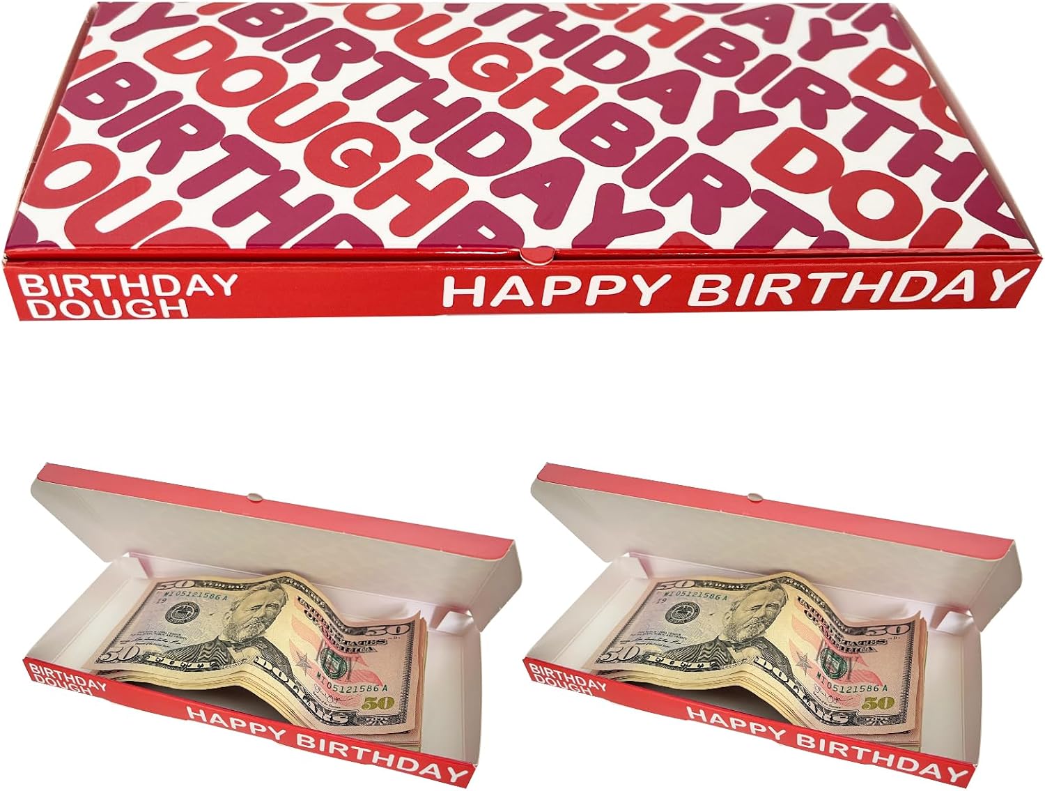 Amazon.com: 2 Pack Birthday Dough Gift Box – Funny Donut-Themed Money ...
