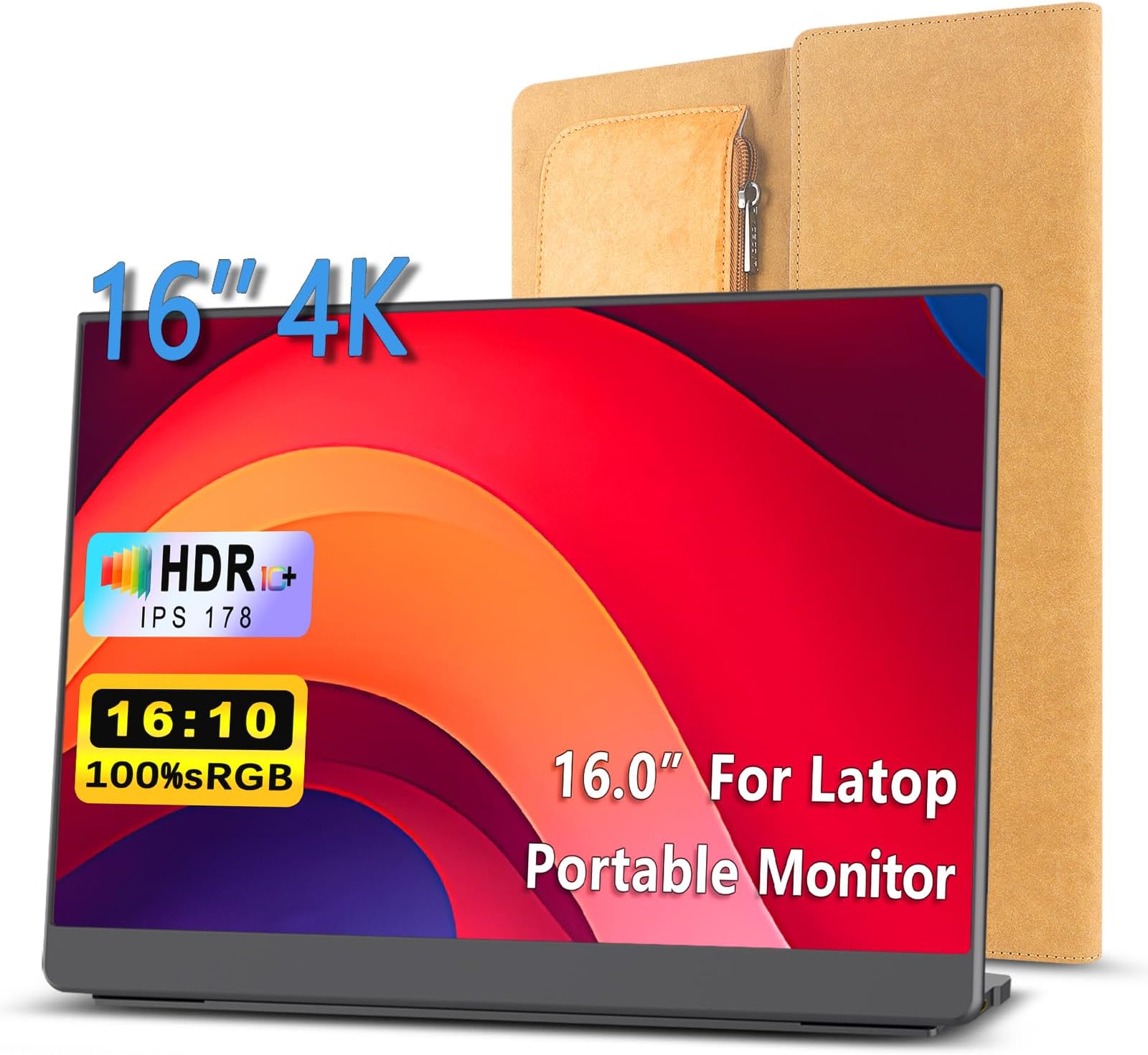 Amazon.com: wanlusiri 4K 16inch Portable Monitor for Laptop 3840x2400 ...