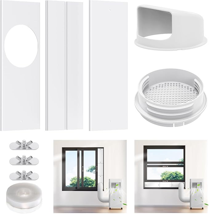Amazon.com: YJHome Portable Air Conditioner Window Kit with 5.1" & 5.9 ...