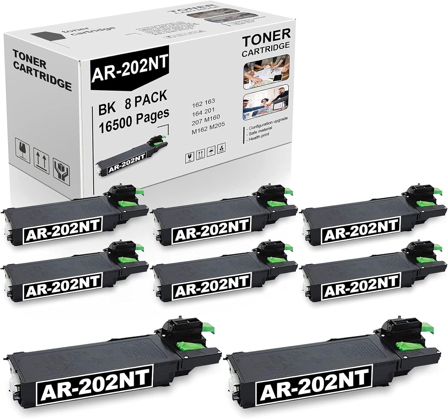 Amazon.com: 8 Pack Black AR-202NT Toner Cartridge Replacement for Sharp ...
