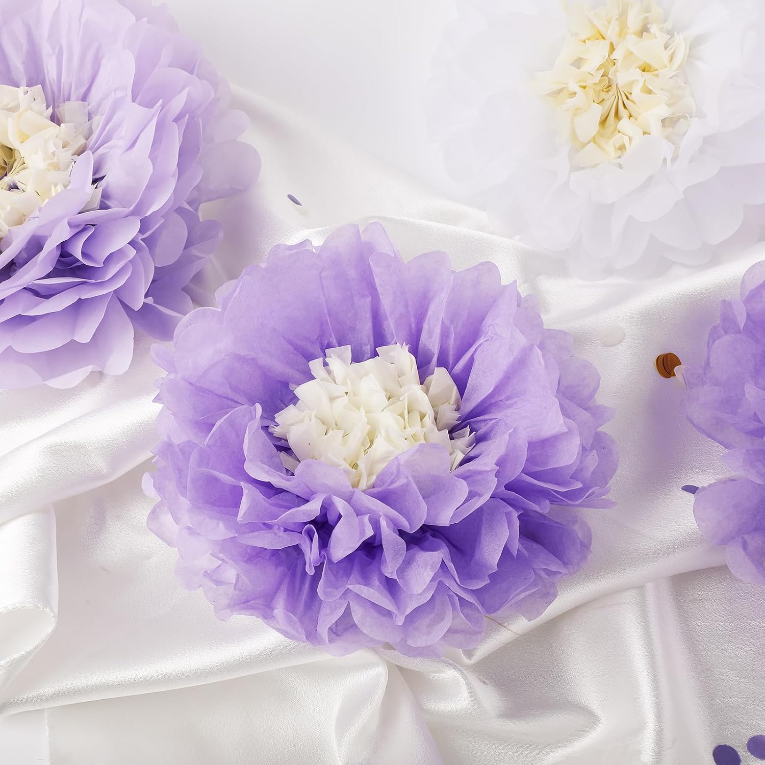Amazon.com: Lillic&Cici Tissue Pom Poms Paper Flowers Party Wall ...