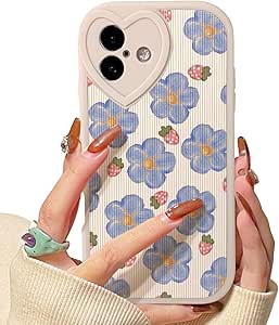 Amazon.com: Lovmooful Compatible for iPhone 16 Plus Case Cute Flower Floral with Love Lens ...