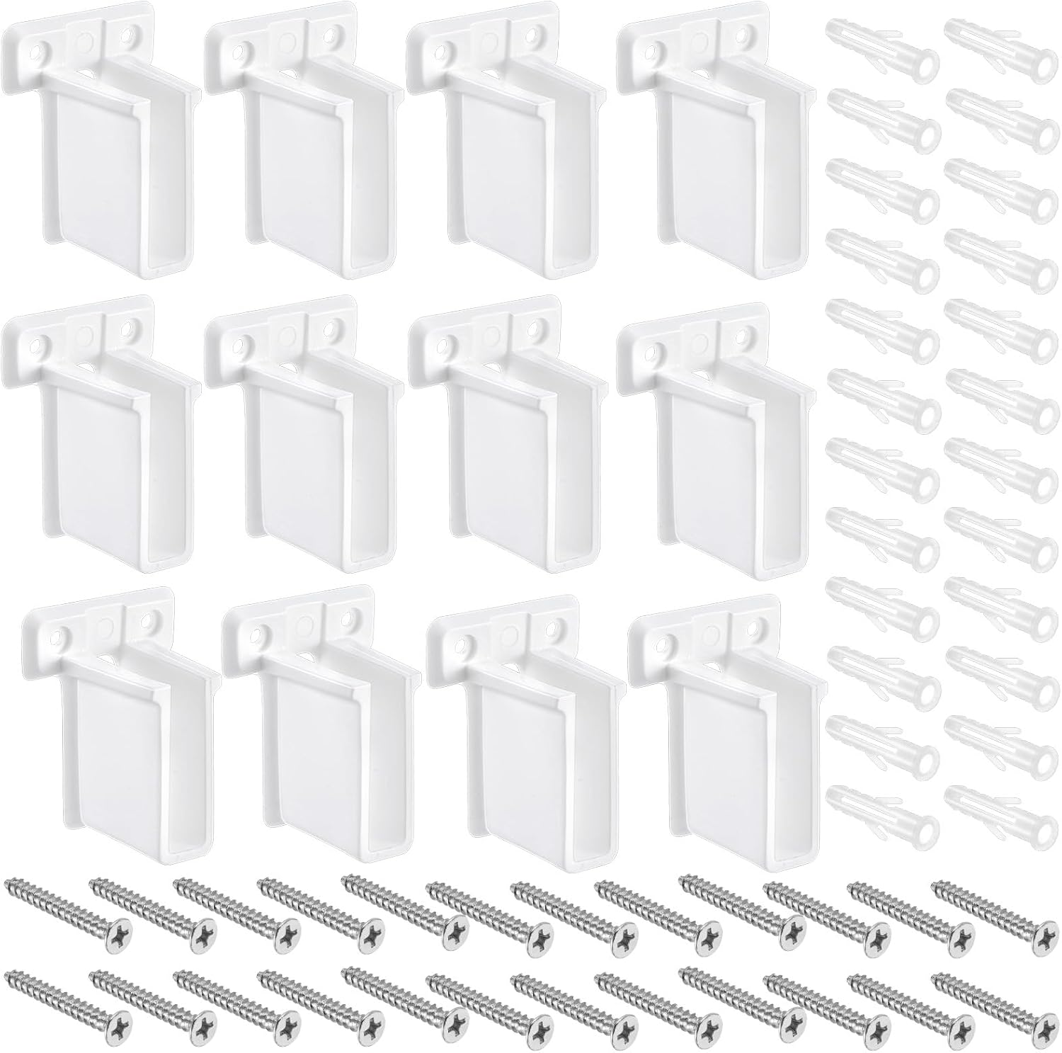 Amazon.com: 12 Pack Wire Shelf End Bracket, Plastic Closet Shelves ...
