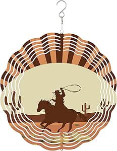 Amazon.com: Wind Spinner Western Cowboy American Wild West Metal ...