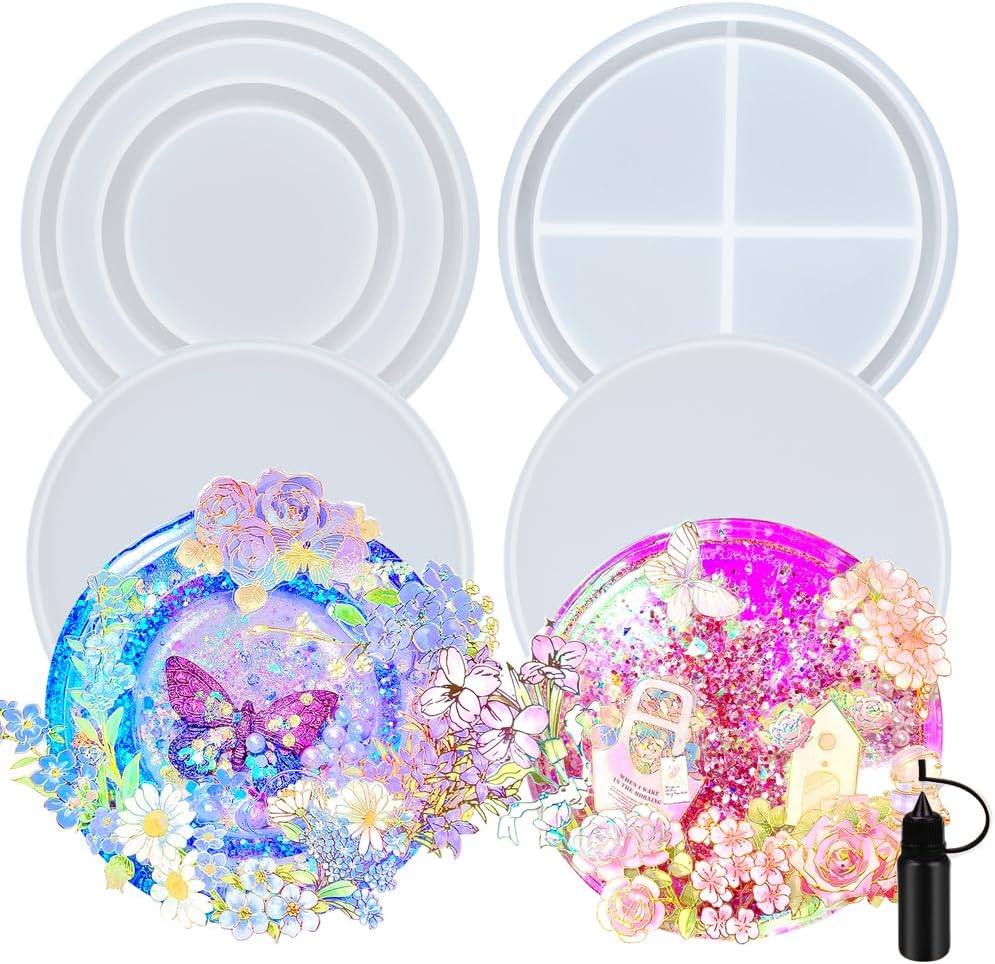 musykrafties Quicksand Circle Resin Shaker Silicone Moulds Set Large ...