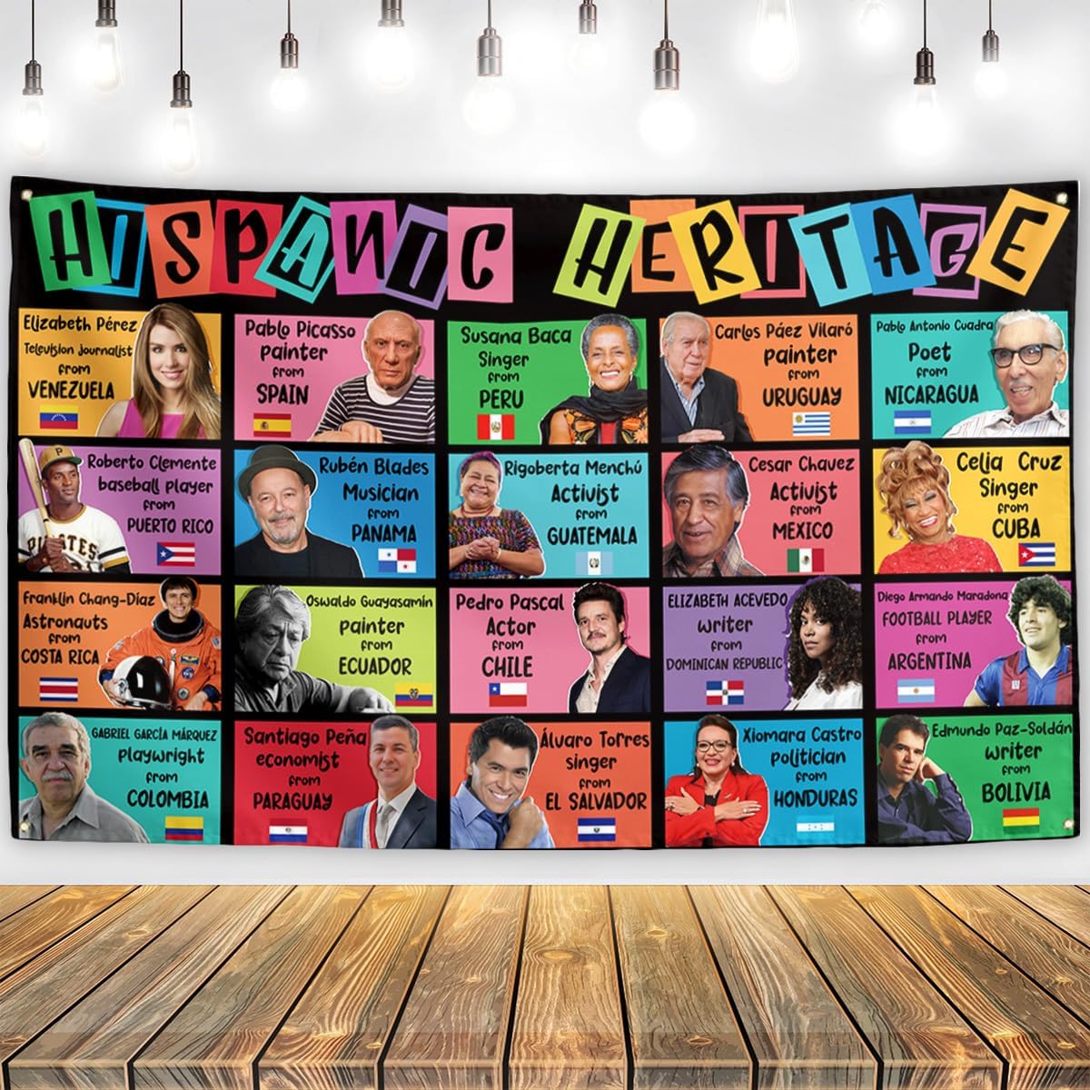 Amazon.com : National Hispanic Month Decorations Banner Backdrop ...