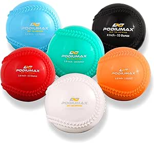 Amazon.com: PodiuMax Plyometric Weighted Baseballs 6 Pack, 32, 21, 14, 7, 5, and 3.5oz Plyo ...
