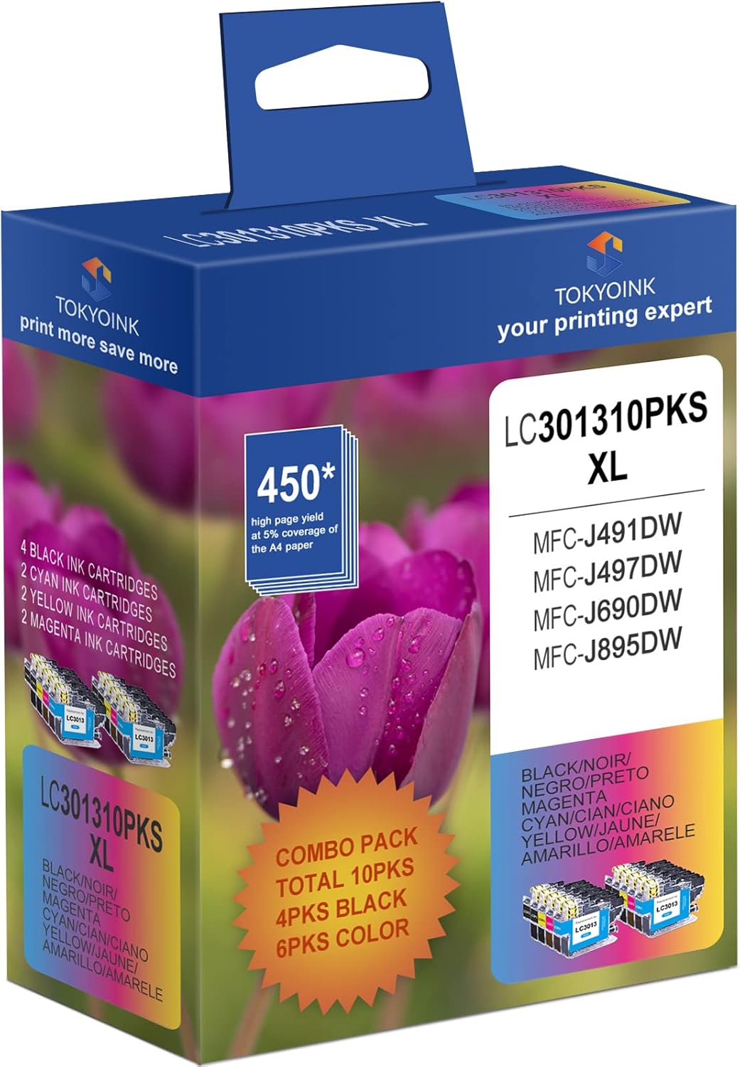Amazon.com: LC3013 LC3011 Ink Cartridges BK/C/M/Y Replacement for ...