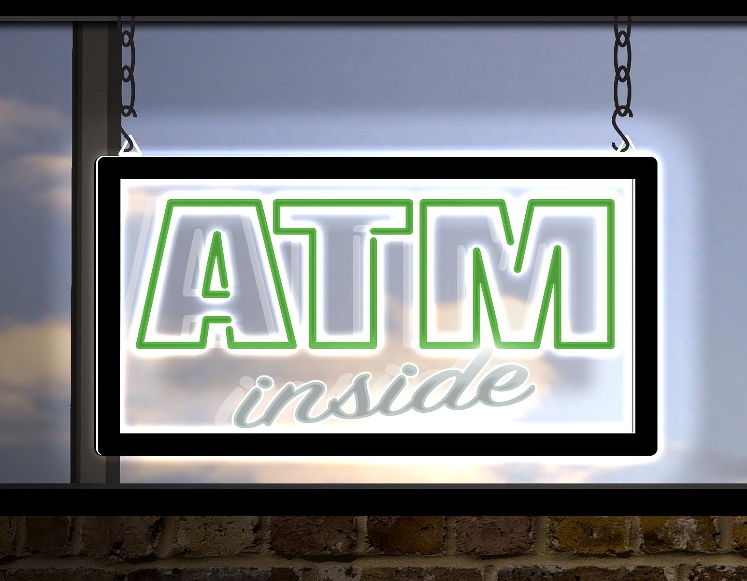 Amazon.com: NeonFree LED ATM Inside Sign (19" x 10") : Office Products