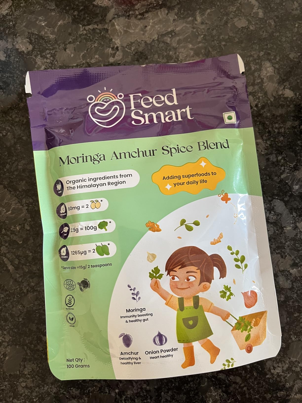 Feed Smart Moringa & Amchur Spice Blend with Super Nutrients - No Added ...