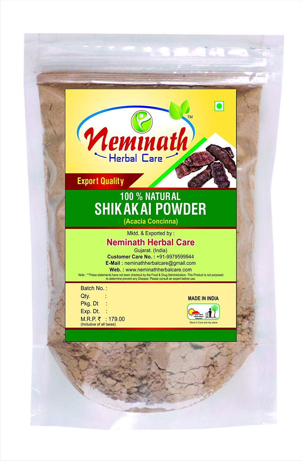 Amazon.com: Shikakai Pods (Acacia Concinna) Powder 100 gm (3.52 OZ ...