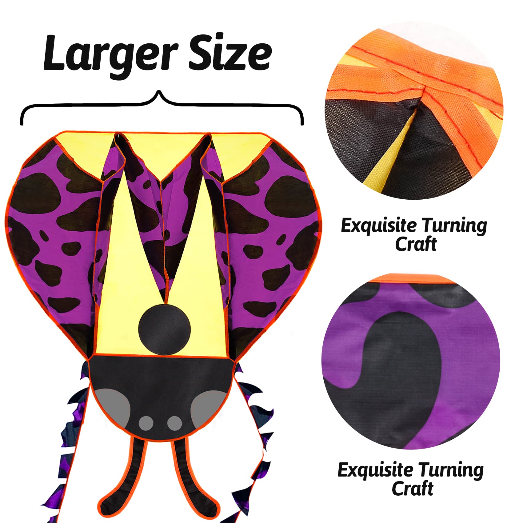 Snapklik.com : Kite Giant 3D Ladybug Frameless Soft Parafoil Kites For ...