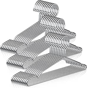 30 Pieces Metal Hangers Stainless Steel Hangers - Hangers Anti Slip ...