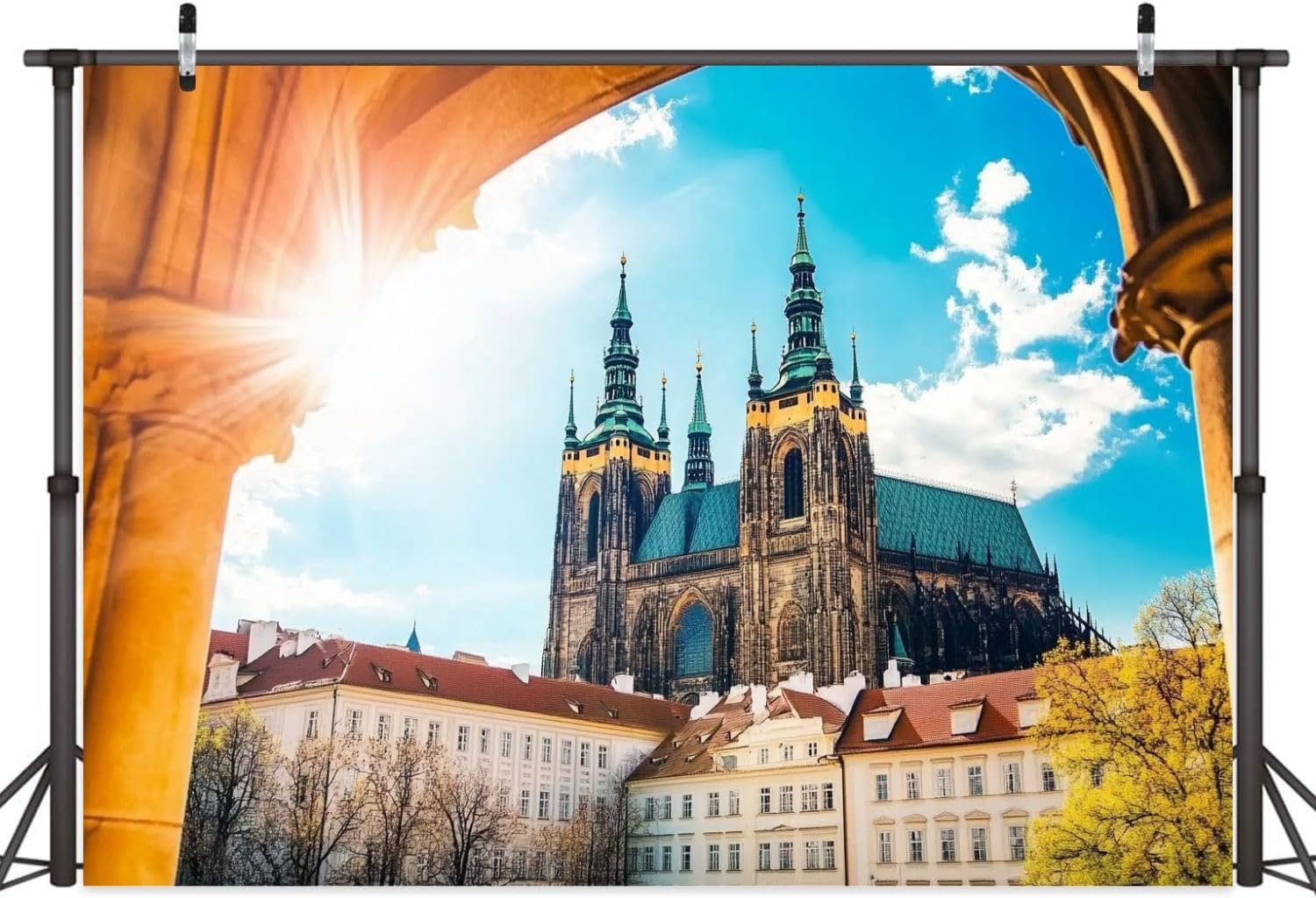 Amazon.com : 5x7FT St Cathedral Prague Old Town Czech Republic Backdrop ...