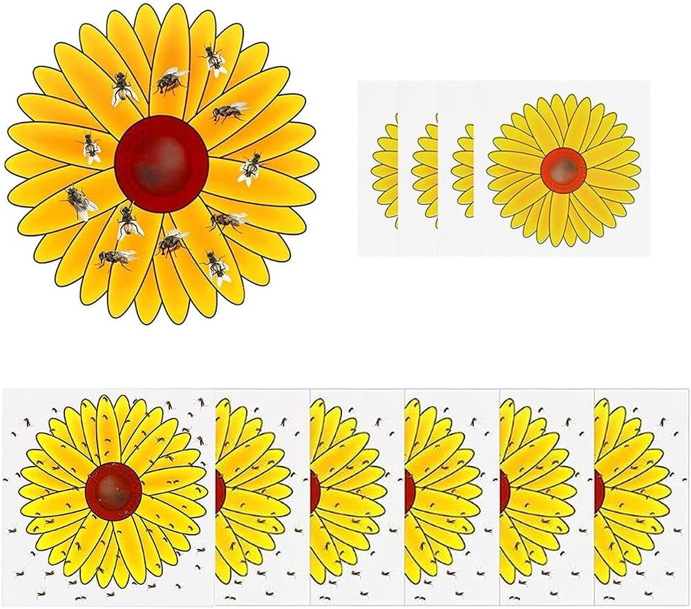 30PCS Window Fly Traps, Flies & Bug Window Fly Trap, Sunflower Style ...