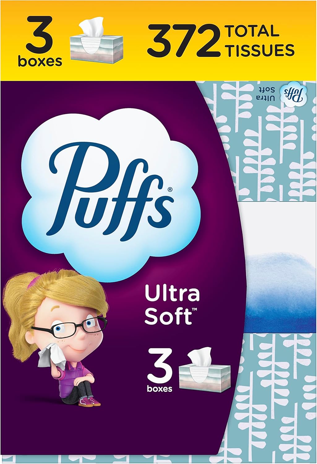 Amazon.com: Puffs Ultra Soft Facial Tissue - Family Boxes, 3x124 ...