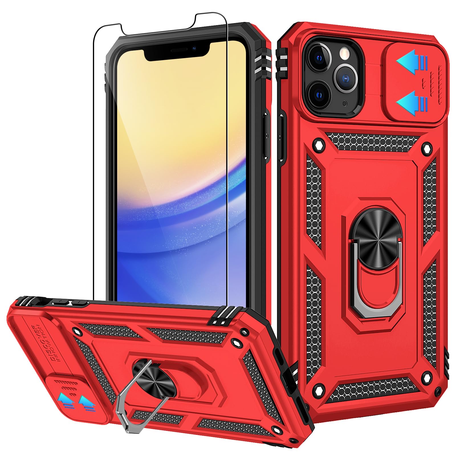 Amazon.com: KEYUJIE for iPhone 11 Pro Max Case with Slide Camera Cover ...