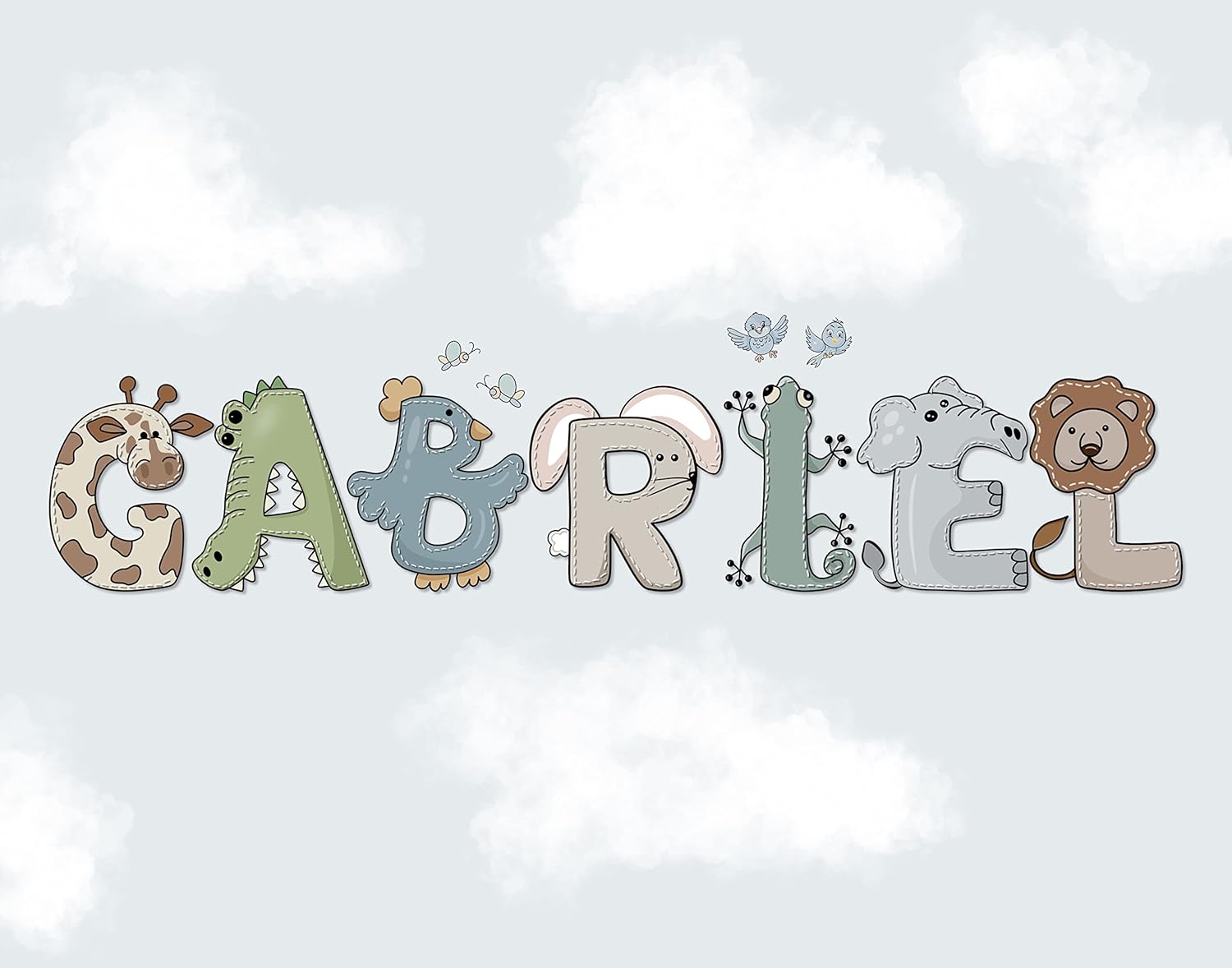 Amazon.com: Gabriel - Animal Alphabet Wall Art Room Decor Print ...