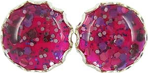 Amazon.com: Summerfield Collection Silver-tone Hot Pink Glitter Glass ...