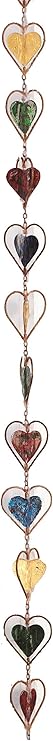 Amazon.com: Ancient Graffiti Multicolor Heart Rain Chain, 4" x 96" x 4 ...