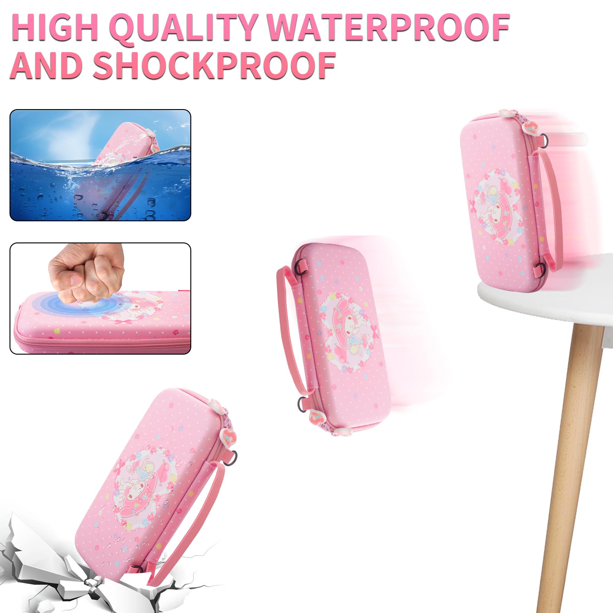 Snapklik.com : HYPERCASE Pink Carrying Case For Nintendo Switch/OLED ...