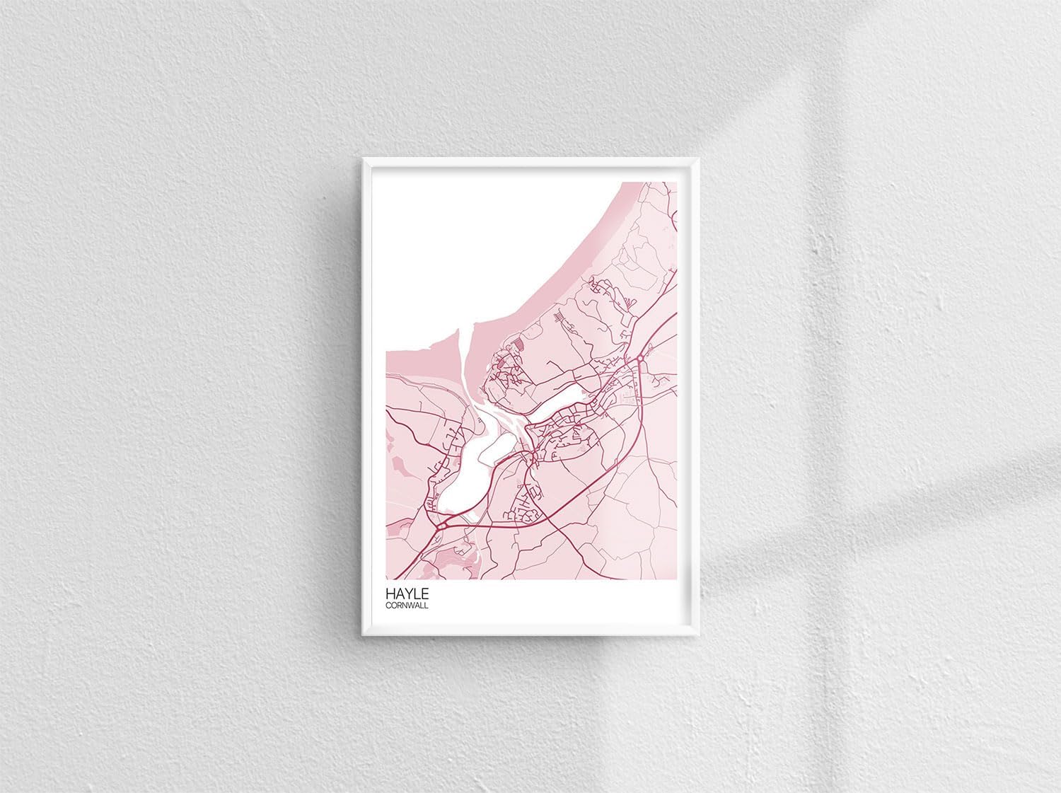 Amazon.com: MG Global Colored Map Poster of Hayle Cornwall | 11x17 ...