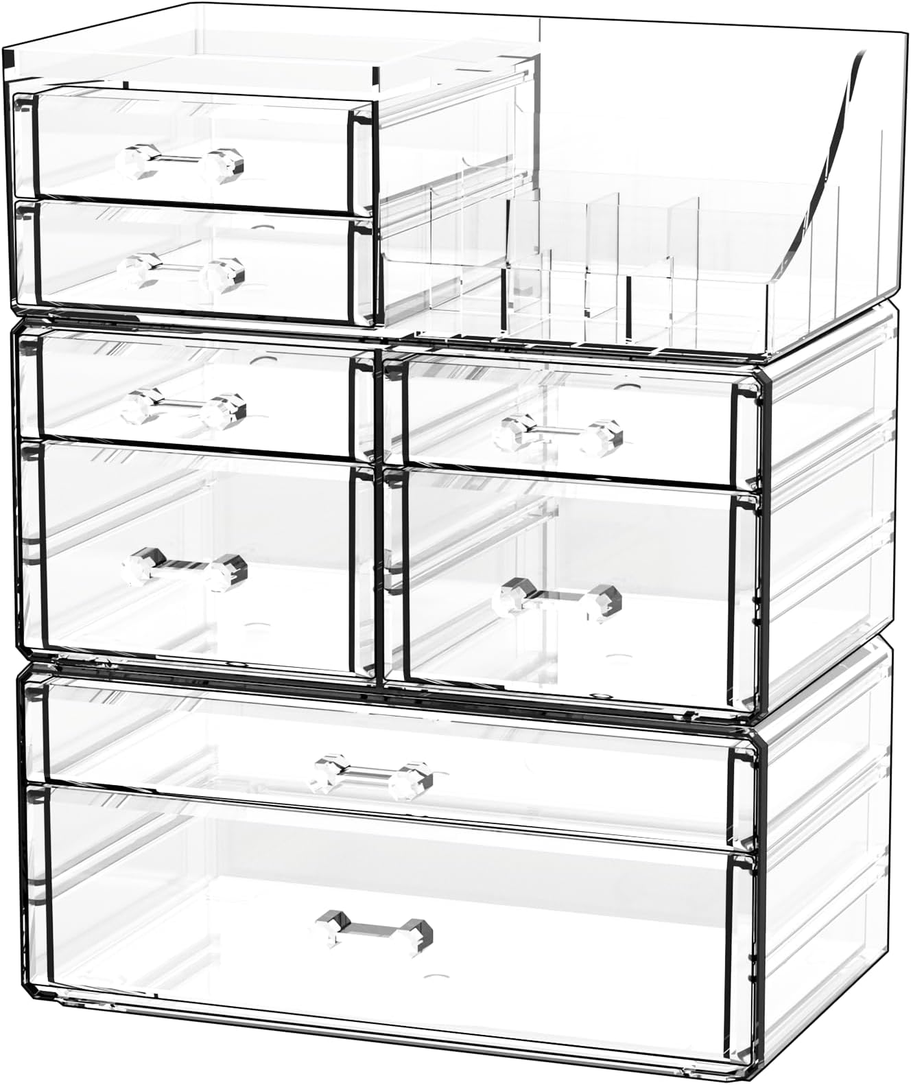Amazon.com: Cq acrylic Clear Make up Organizers for Vanity,Skincare ...