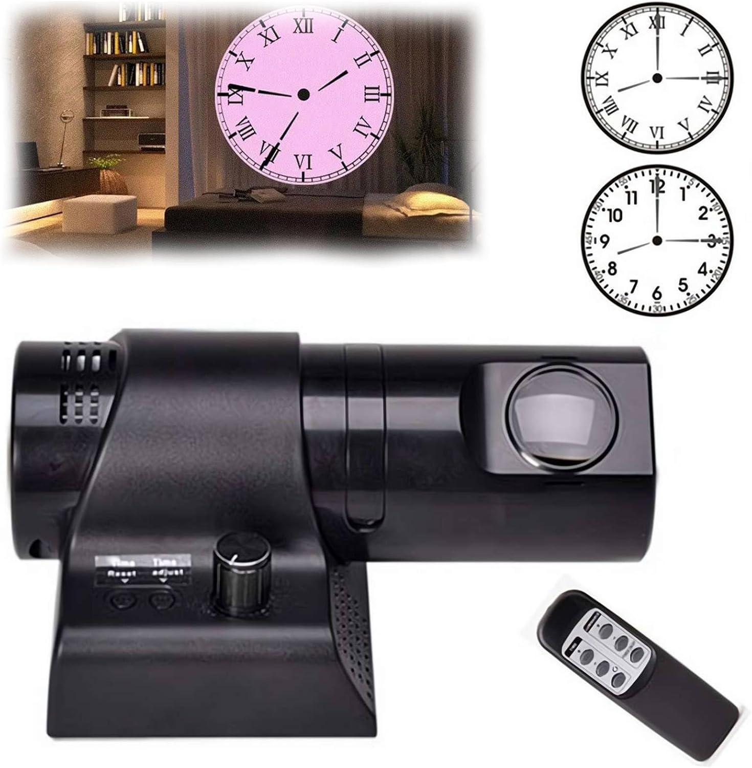 Amazon.com: Projector Alarm Clock for Bedroom Ceiling, LED Projection ...