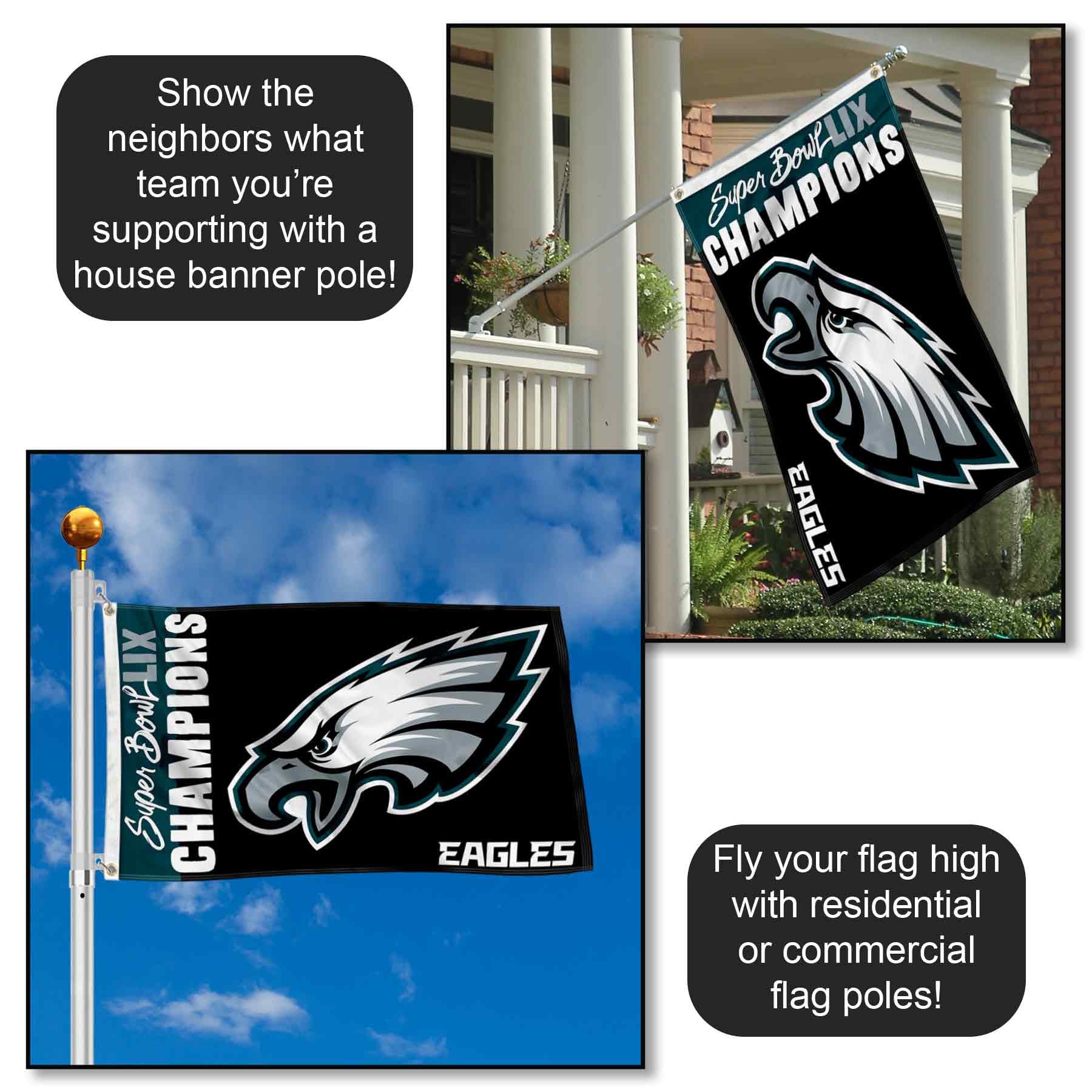 Snapklik.com : Philadelphia Eagles Super Bowl LIX Champions Flag ...