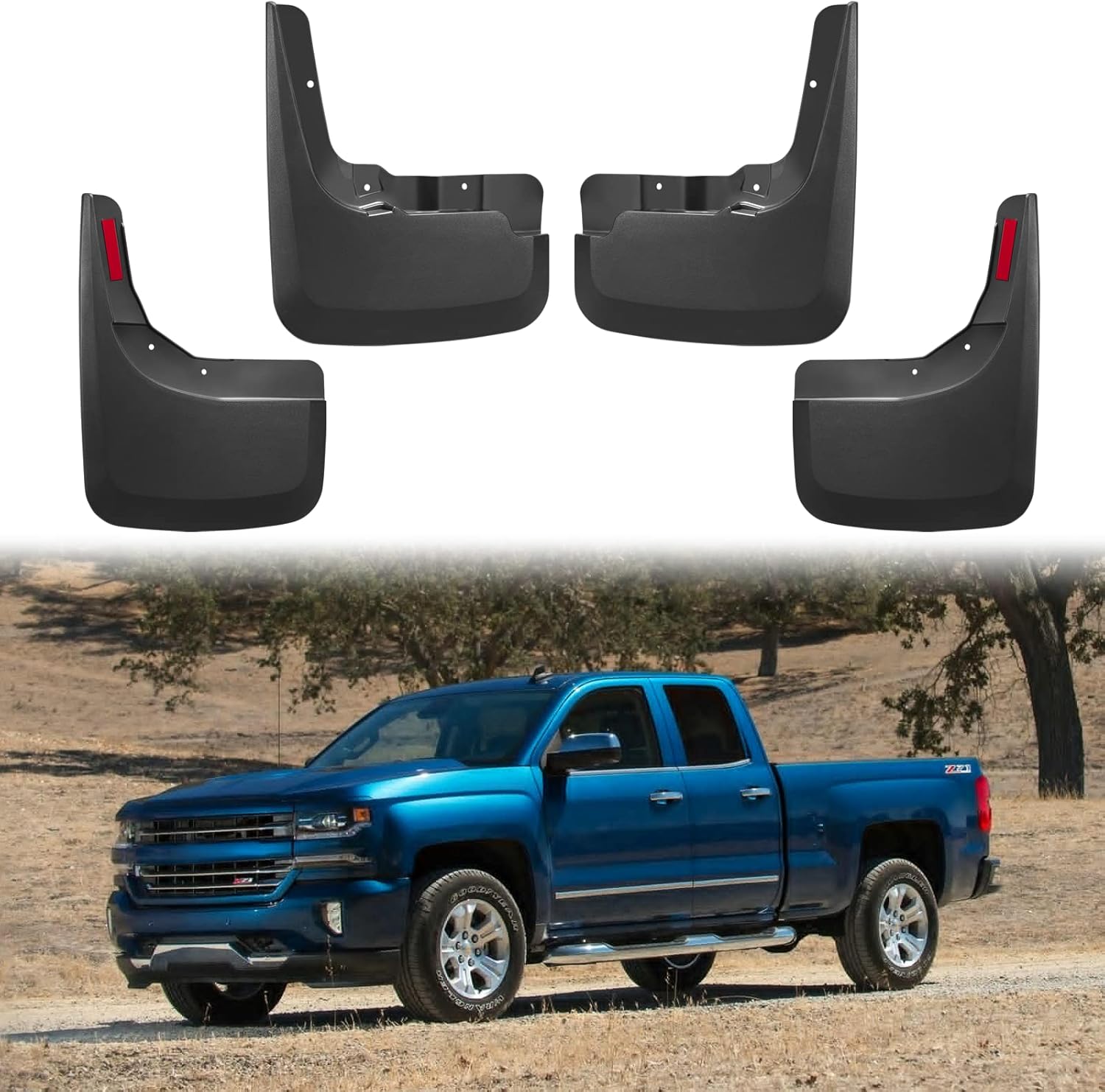 Amazon.com: BDFHYK Mud Flaps Splash Guards 4PCS Front & Rear Side Mud ...