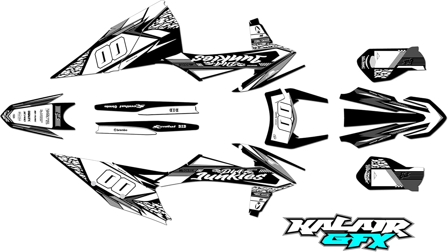 Amazon.com: Kalair GFX Graphics Kit for KTM Enduro 2-Stroke 150XC-W ...