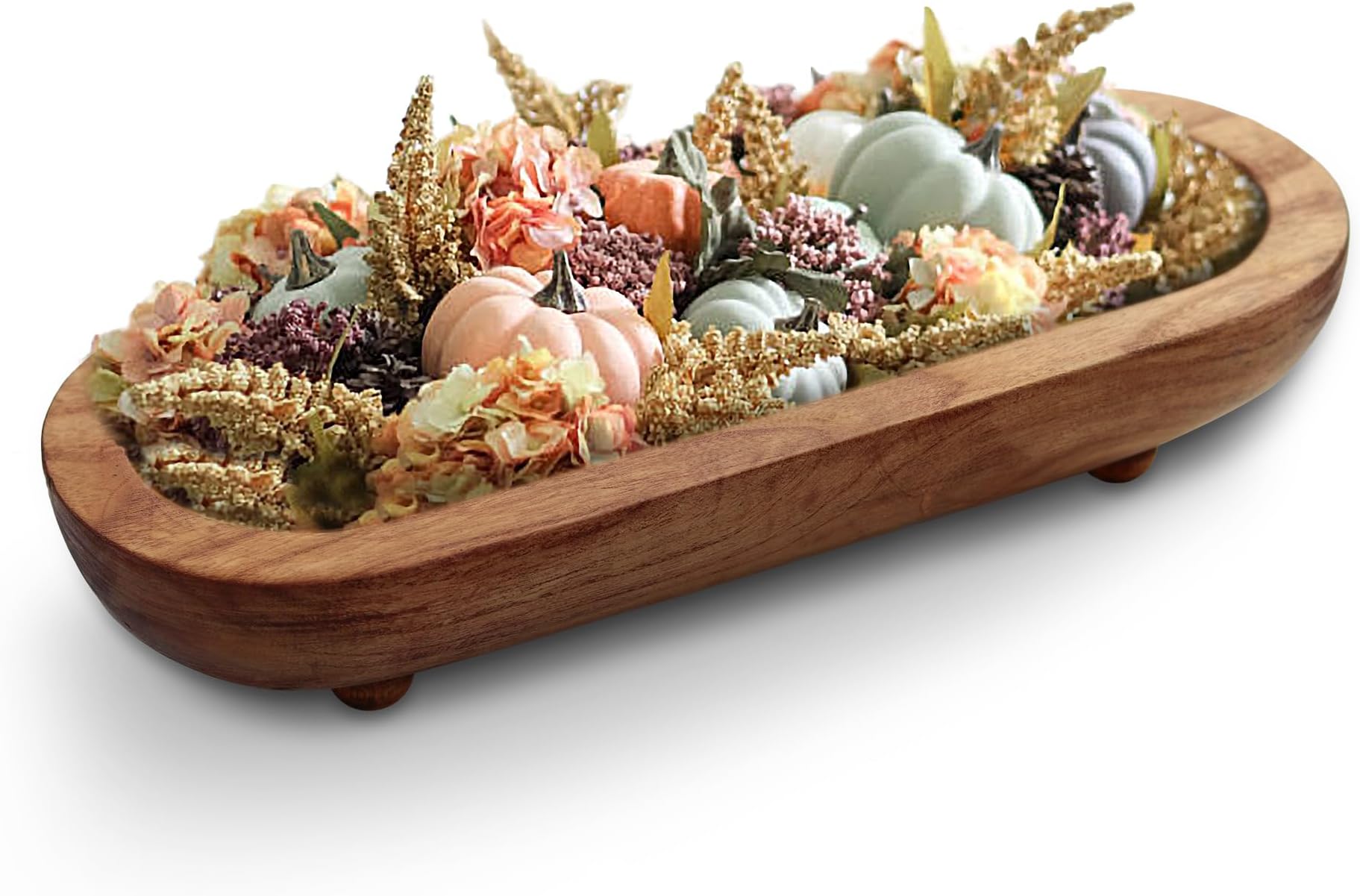 Amazon.com: TheRosi Rustic Handcrafted Wooden Dough Bowl for Decor ...