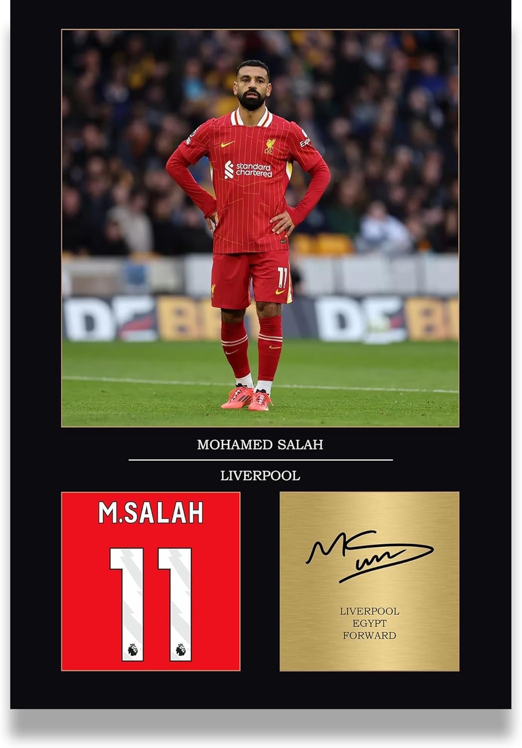 Mohamed Salah Gift Signed A4 Print Display Unframed Liverpool Gifts For ...