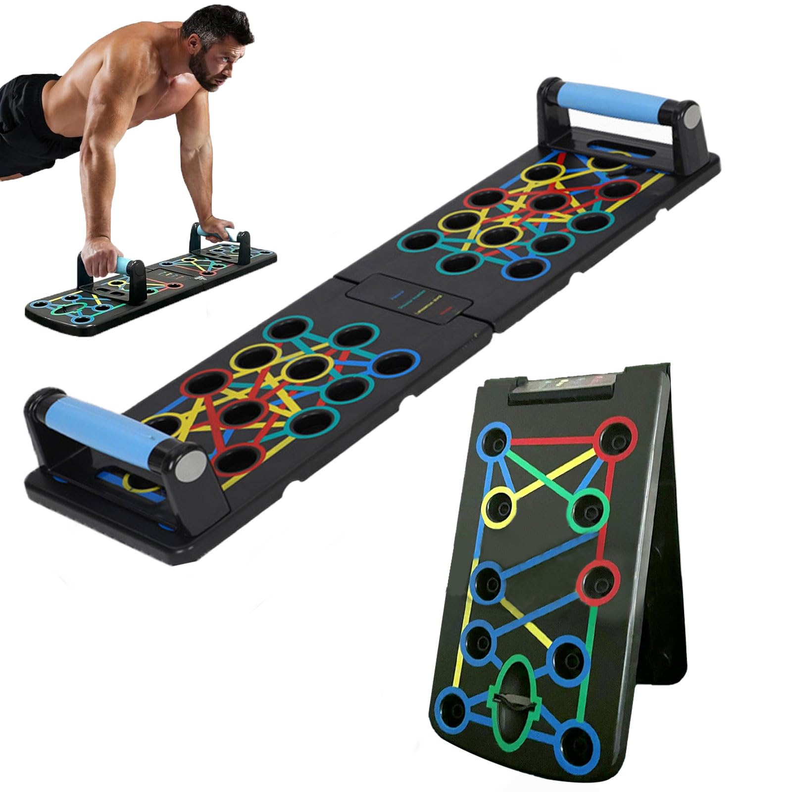 OXNSHEJW Push Up Board, 24 in 1 Multifunctional Pushup Board, Foldable ...