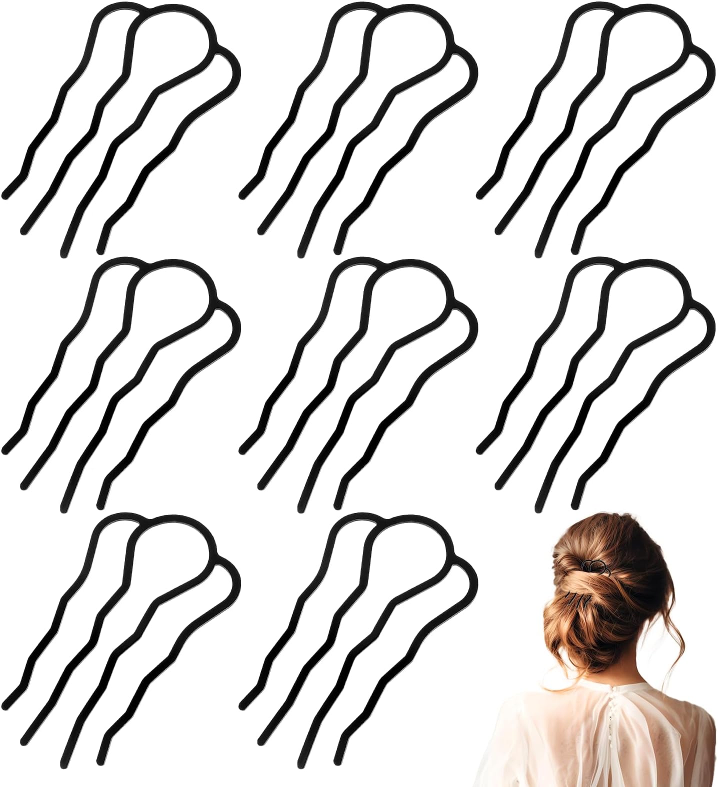 Amazon.com : 8 Pieces Hair Side Combs, Metal Hair Fork Clip Hair Pins ...