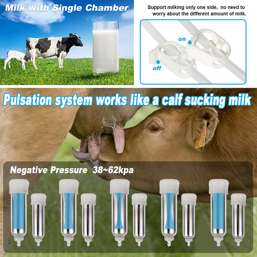 Goat Milker Hand Vacuum Pump Automatic Small Size Cattle Farm Equipment ...