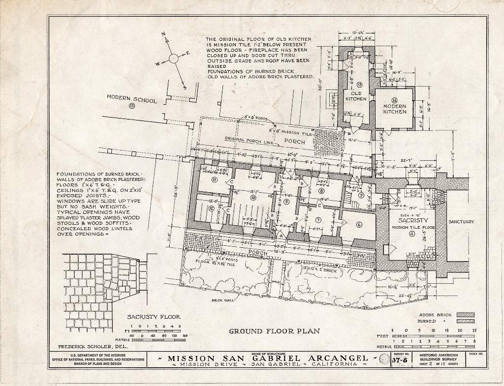 San Gabriel Mission Layout
