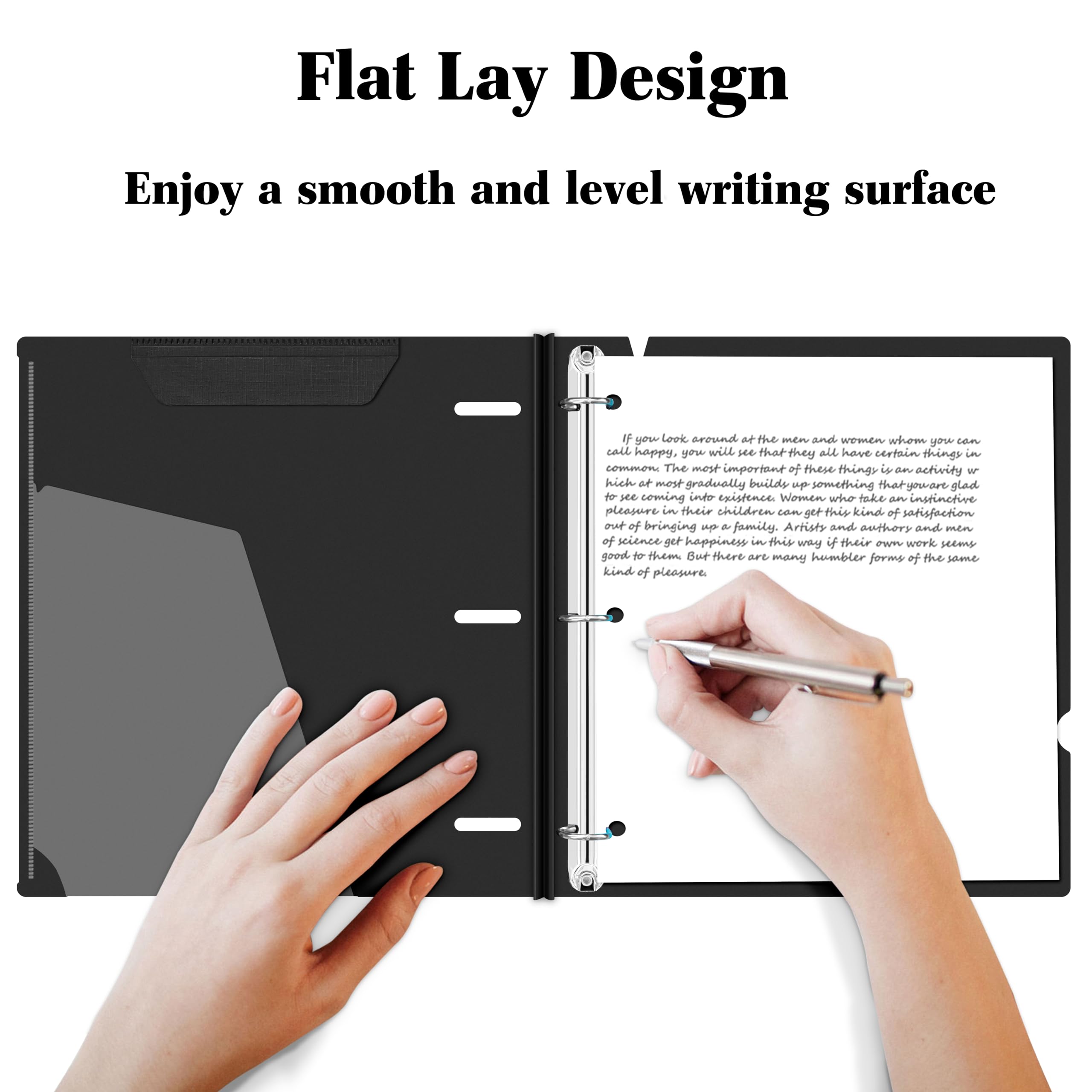 Snapklik.com : INFUN 1 Inch Telescoping 3 Ring Binder - 4PCS-Black ...