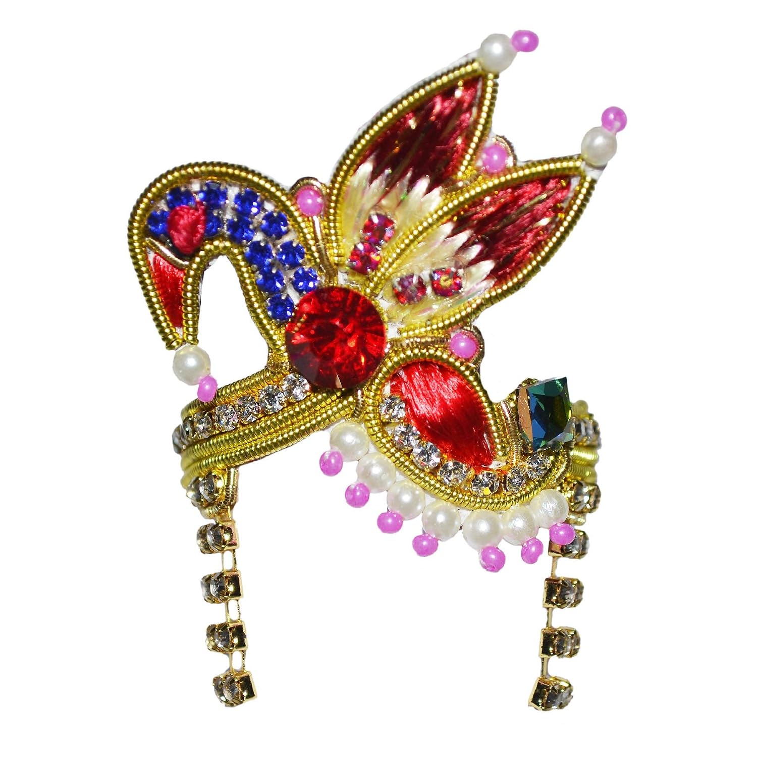 Heavy Zardoshi Work Krishna Mukut - Lord Krishna, Ladu Gopal Ji, Bal ...