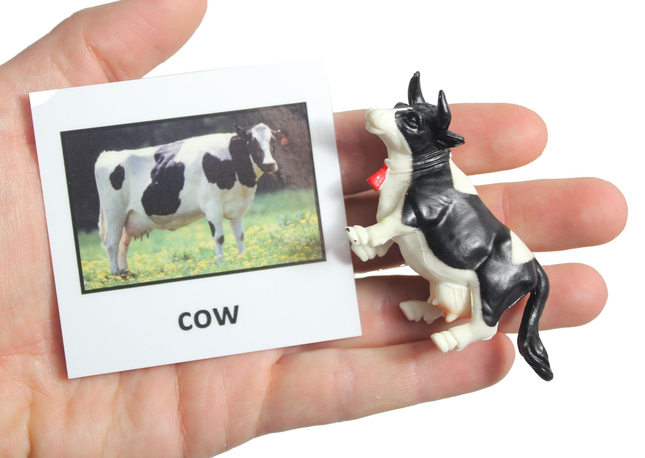 Montessori Animal Match - Miniature Farm Animal Toy Figurines with ...