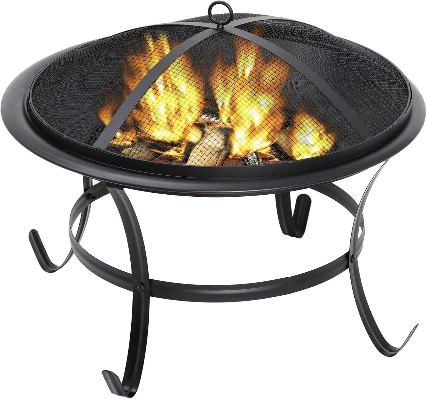 Amazon.com : ETHORY 22" 24" 26" 32" Outdoor Fire Pit Metal Firepit Backyard Patio Garden Stove ...