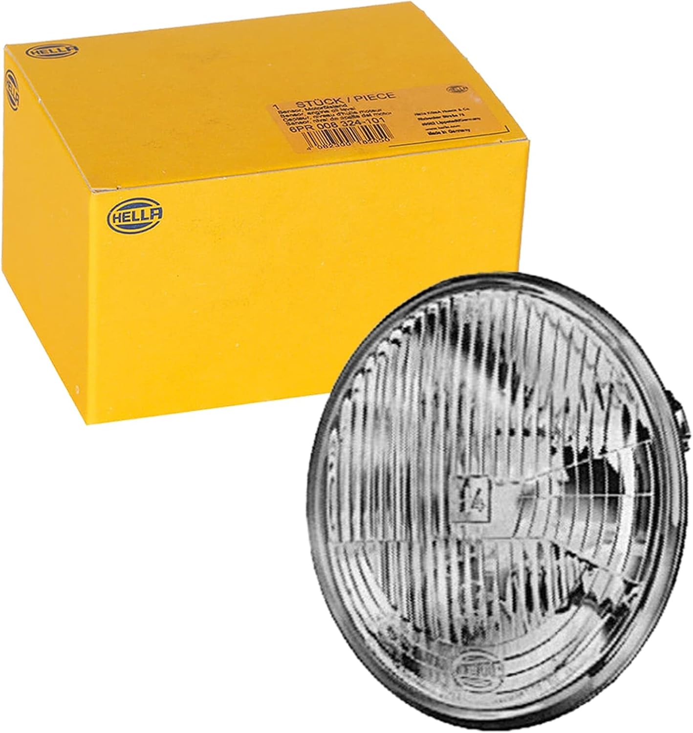 HELLA 002395071 7" H4 Type Single High/Low Beam Headlamp with Position ...