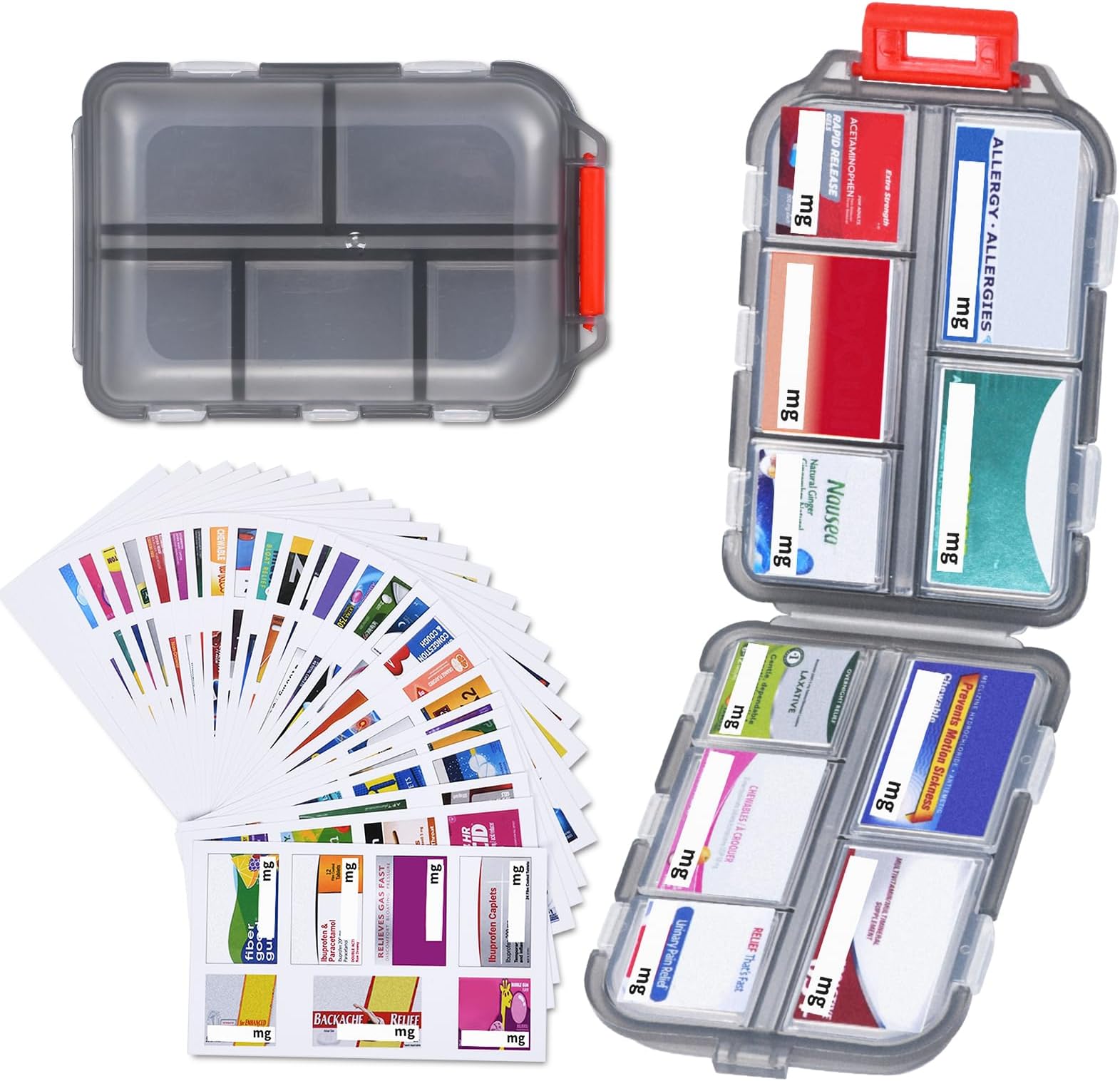 Amazon.com: Pill Organizer with 161 Medicine Labels - Mini Daily ...