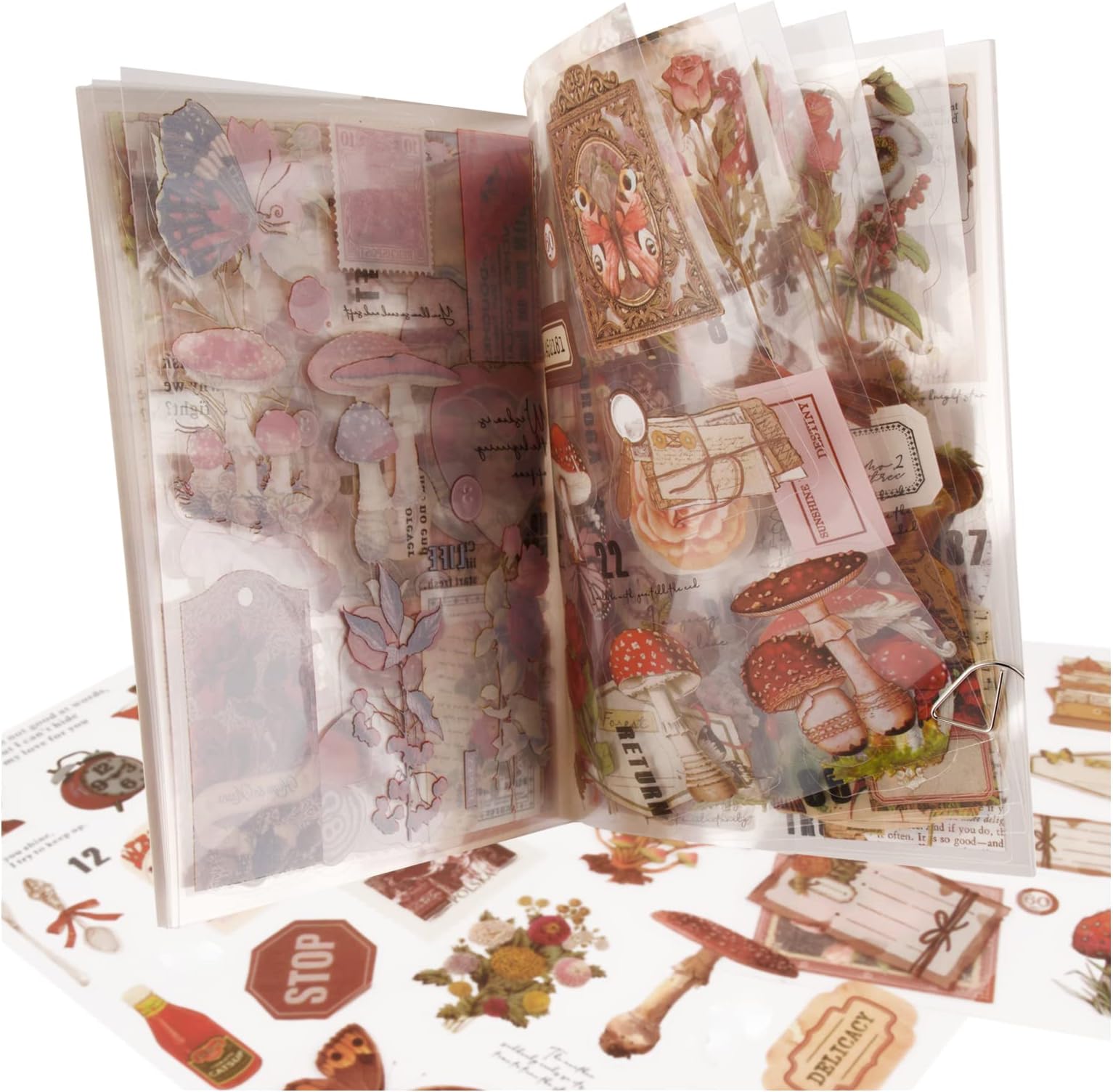 simarro 120Pcs Lace Stickers Set, Vintage PET Cute White Lace Stickers ...