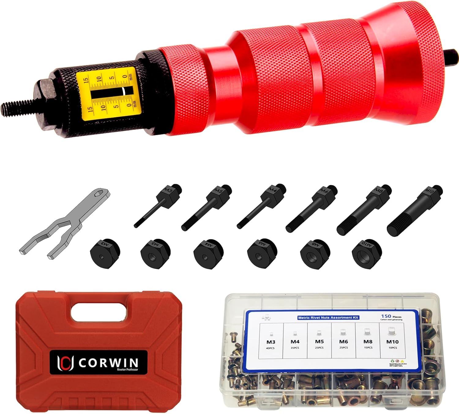 Amazon.com: CORWIN X1S Rivet Nut Drill Adapter Kit - Overload ...