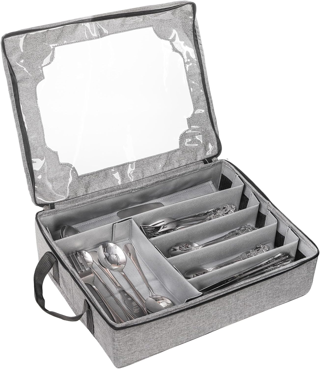 Amazon.com: Hiceeden 16.1" x 13" x 4.7" Flatware Utensil Storage Case ...