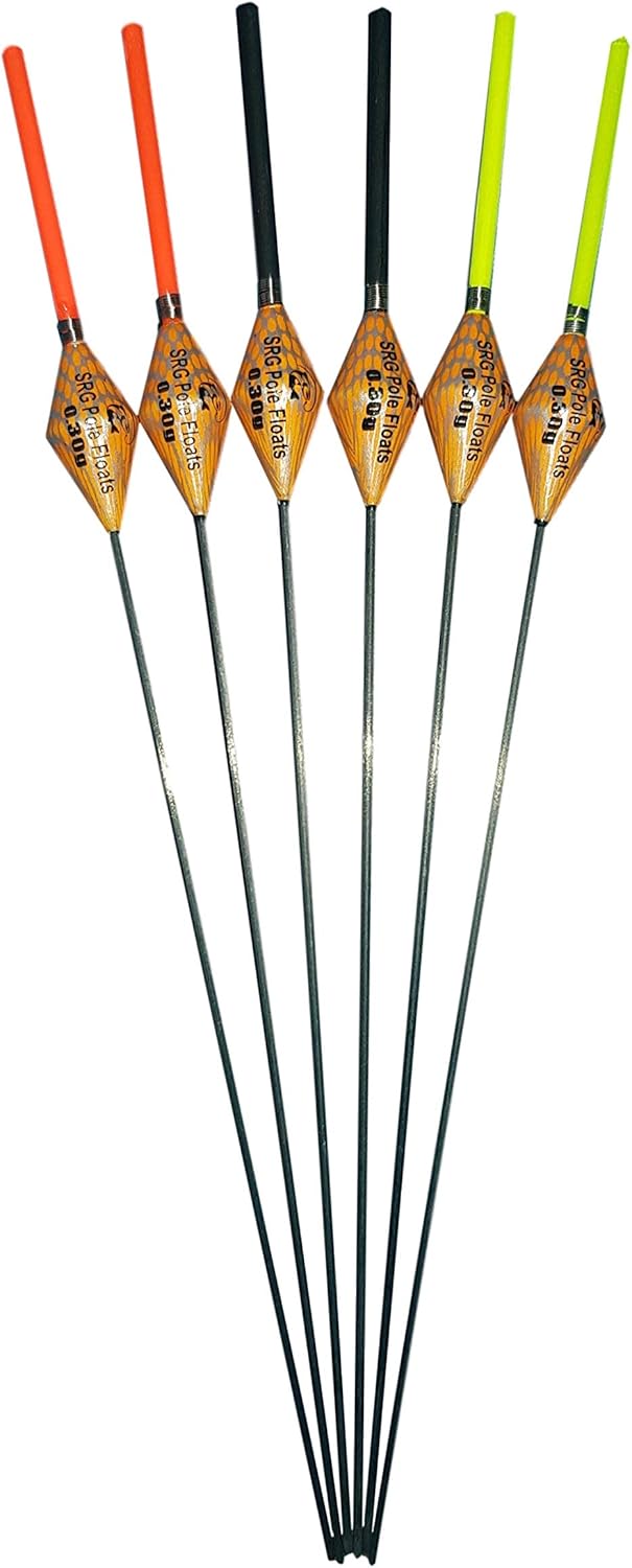 SRG Pole Floats SRG010 Pack of 6 x Pole Floats Diamond Carbon Stem ...