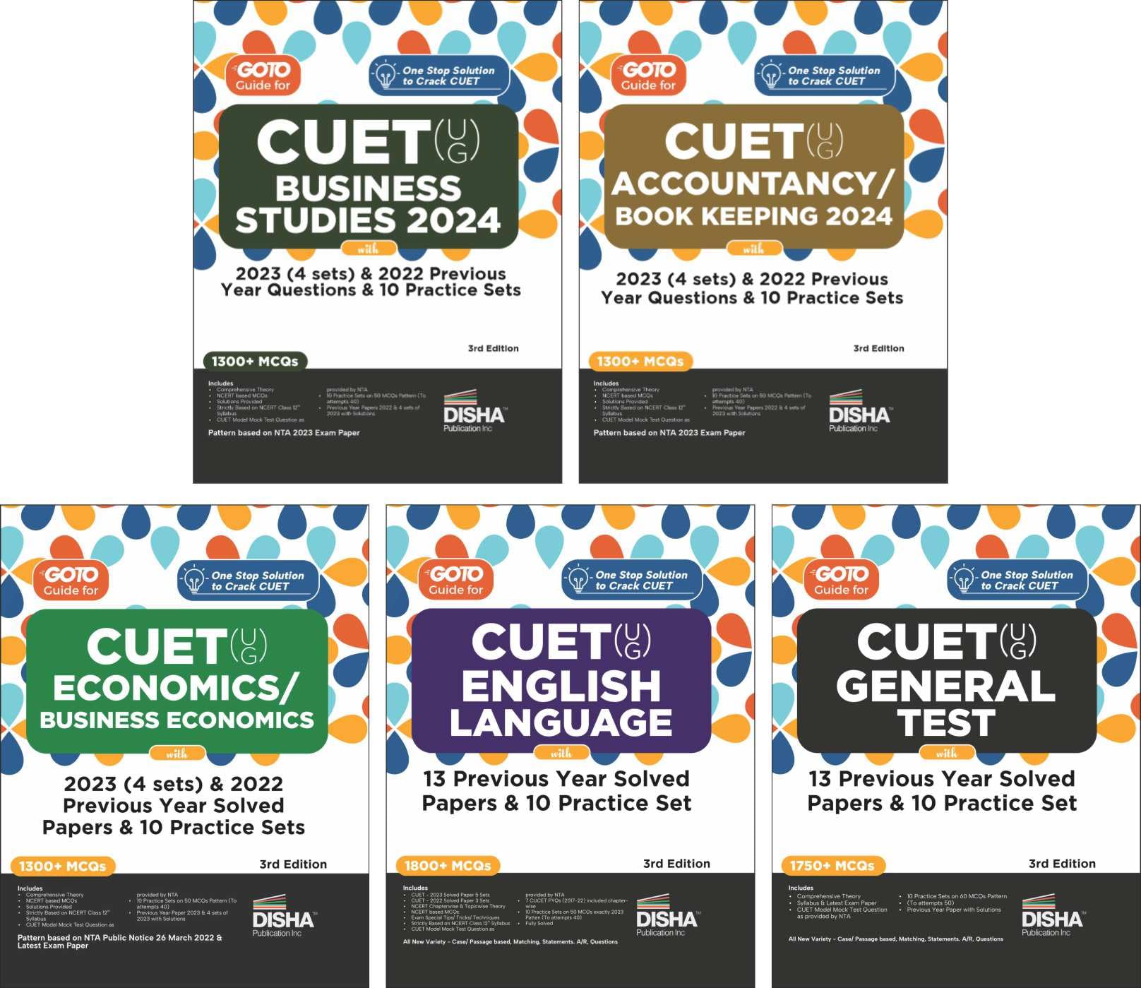 Buy Combo (set of 5 Books) Go To Guides for CUET (UG) Commerce Stream ...