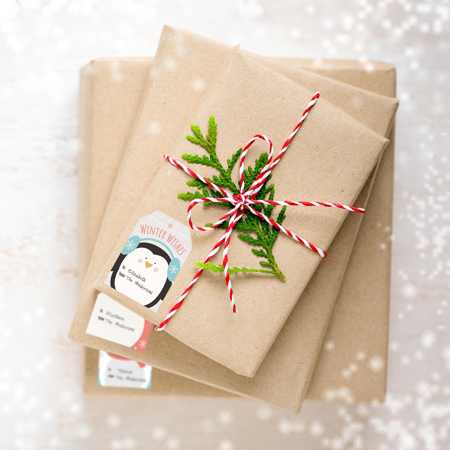 Snapklik.com : To From Holiday Animals Gift Tag Stickers / 250 ...